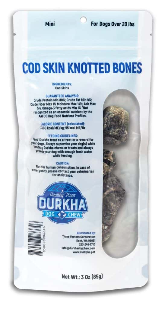 Cod Skin Knotted Bones – Mini | Durkha