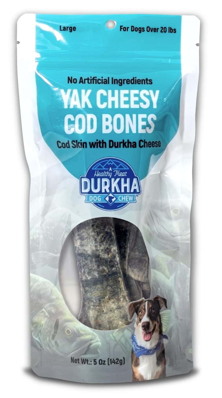 Yak Cheesy Cod Bones 7” with Yak Cheese | Durkha