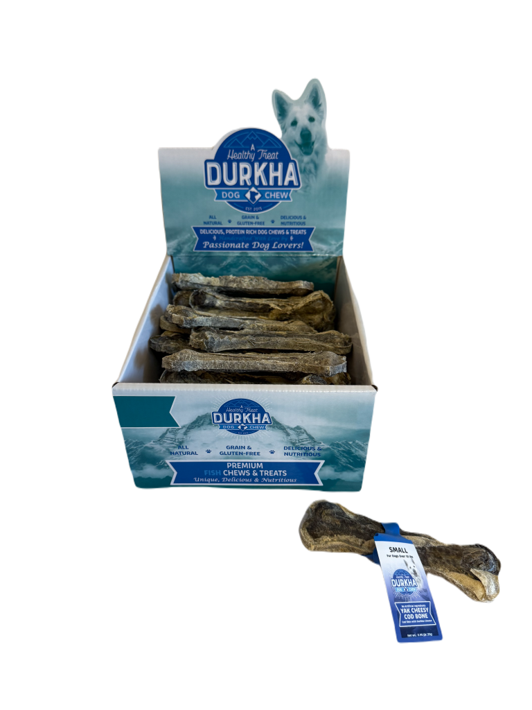 Yak Cheesy Cod Bone 5″ – with Durkha Cheese – PDQ | Durkha