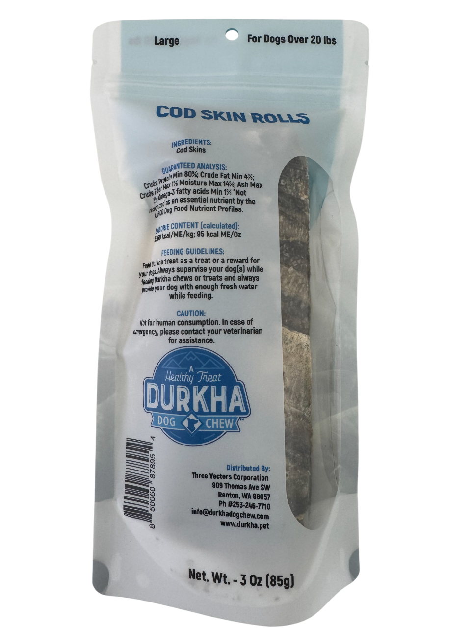 Cod Skin Rolls – 2 Pieces in a bag | Durkha